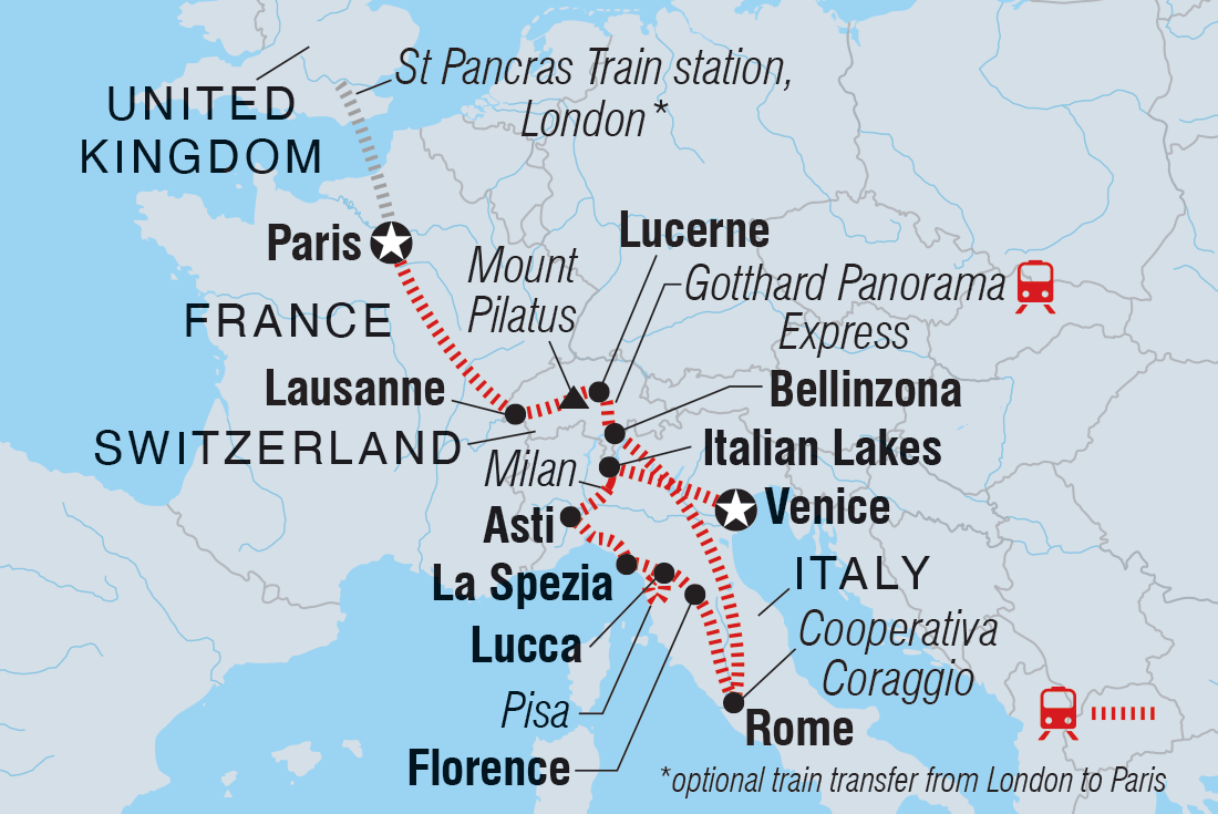 Tour | France, Switzerland, and Italy by Rail | Intrepid Travel | BMSRC ...