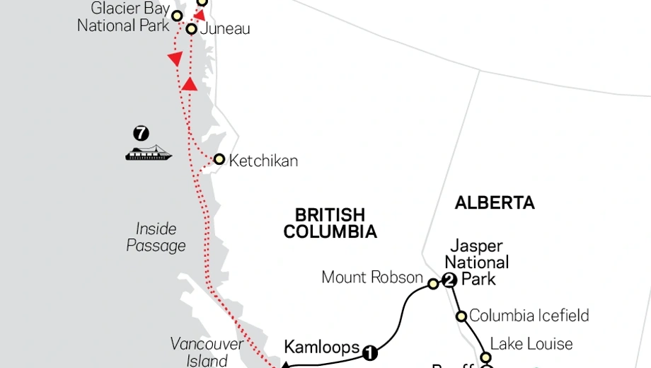 Tour | Heart of the Canadian Rockies with Alaska Cruise | Cosmos | 8915 ...