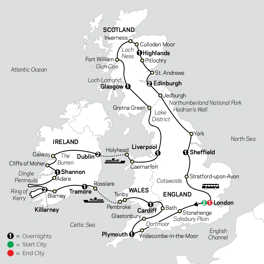 Tour | Grand Tour of Britain & Ireland | Cosmos | 9050-2026